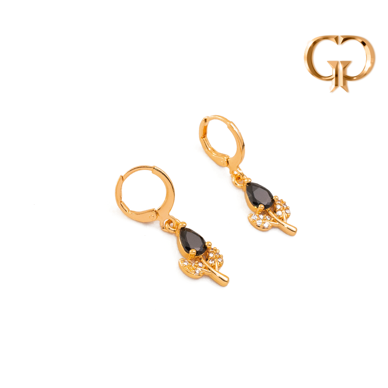 Z2726 - ARETE CANDONGA RESINADO BLANCO ZIRCONES DE COLORES, RODIO