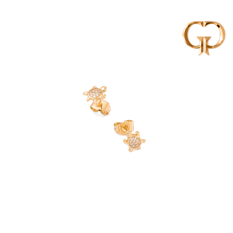 P986 - CADENA CARACOL DIJE CRISTO EN ZIRCONES DE COLORES, COVER GOLD